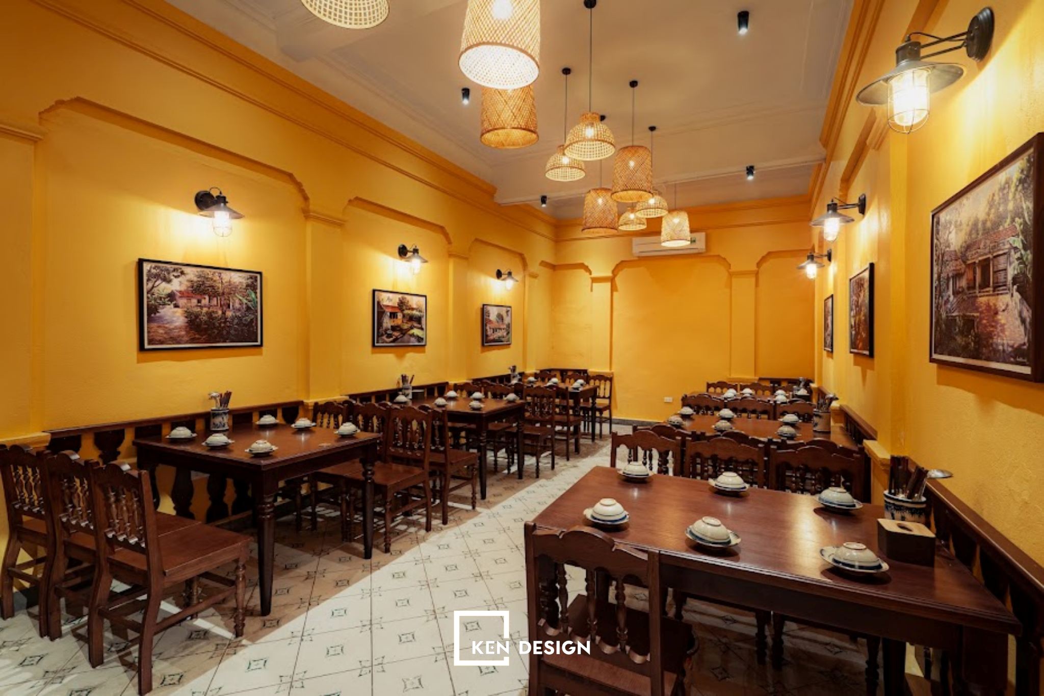 Dự án thi công nhà hàng lẩu cá kèo miền Tây tại Hà Nội | Kendesign